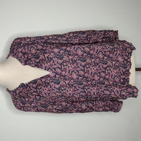 Faherty | Tops | Nwot Faherty Womens Purple Floralportia Fiona Block ...